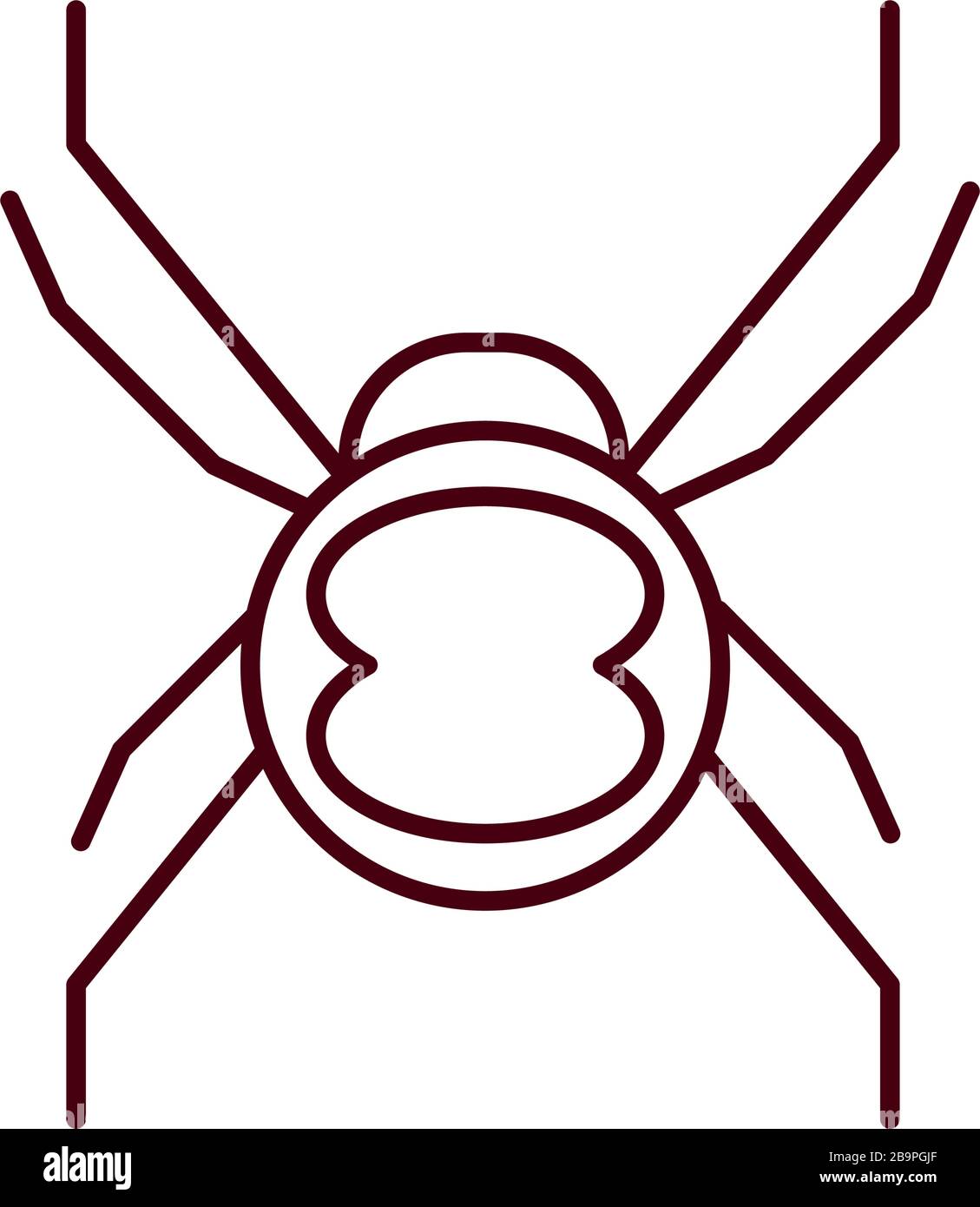 small spider icon over white background, line style, vector ...