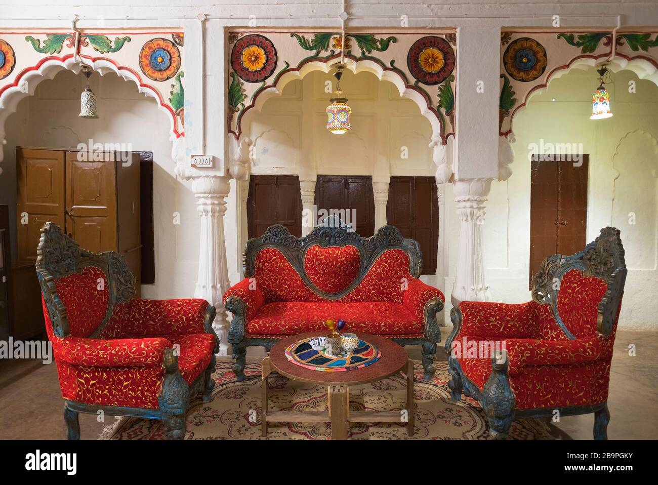 Haveli interior Old City Jodhpur Rajasthan India Stock Photo - Alamy
