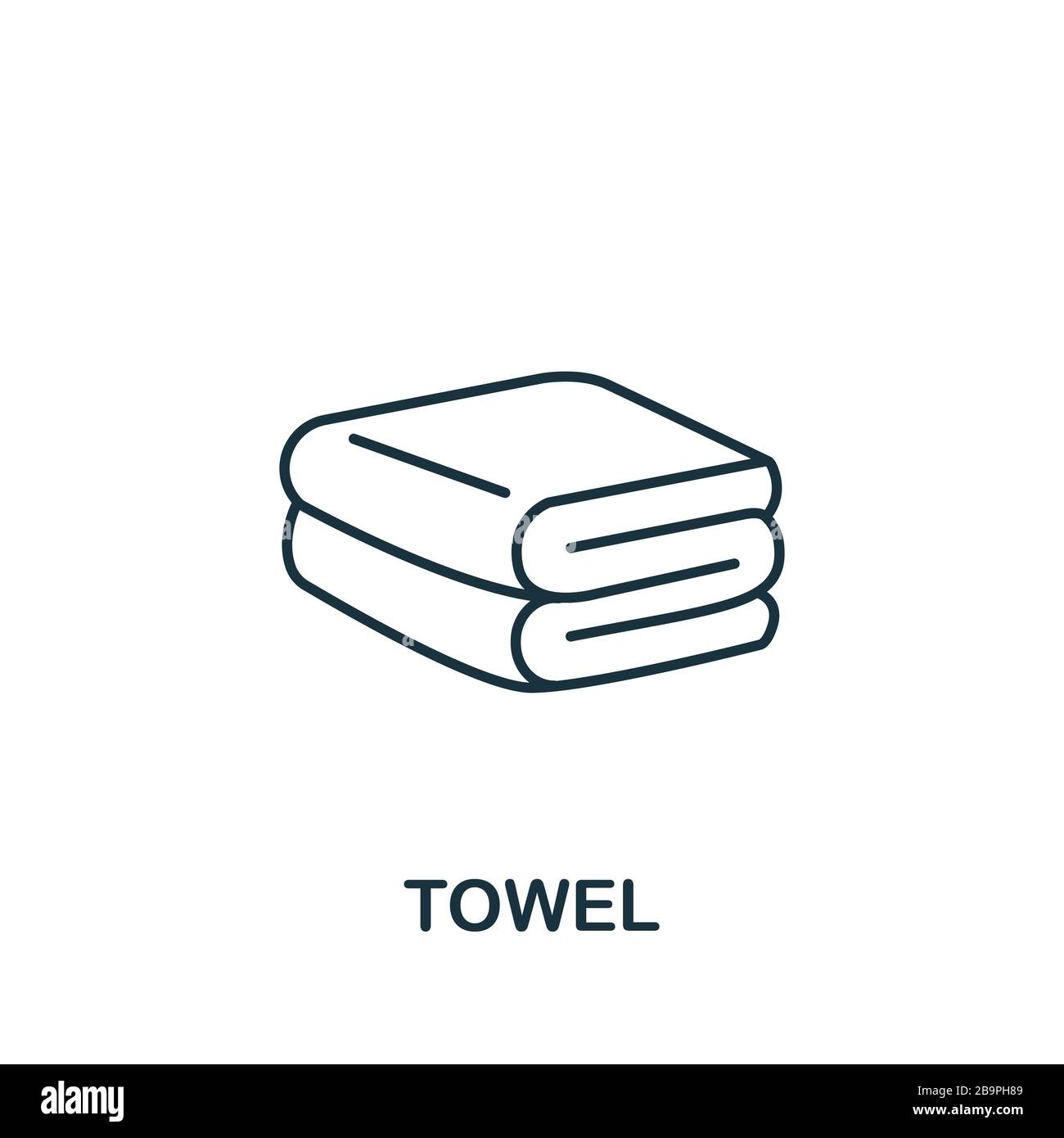 Towel icon from barber shop collection. Simple line element Towel ...