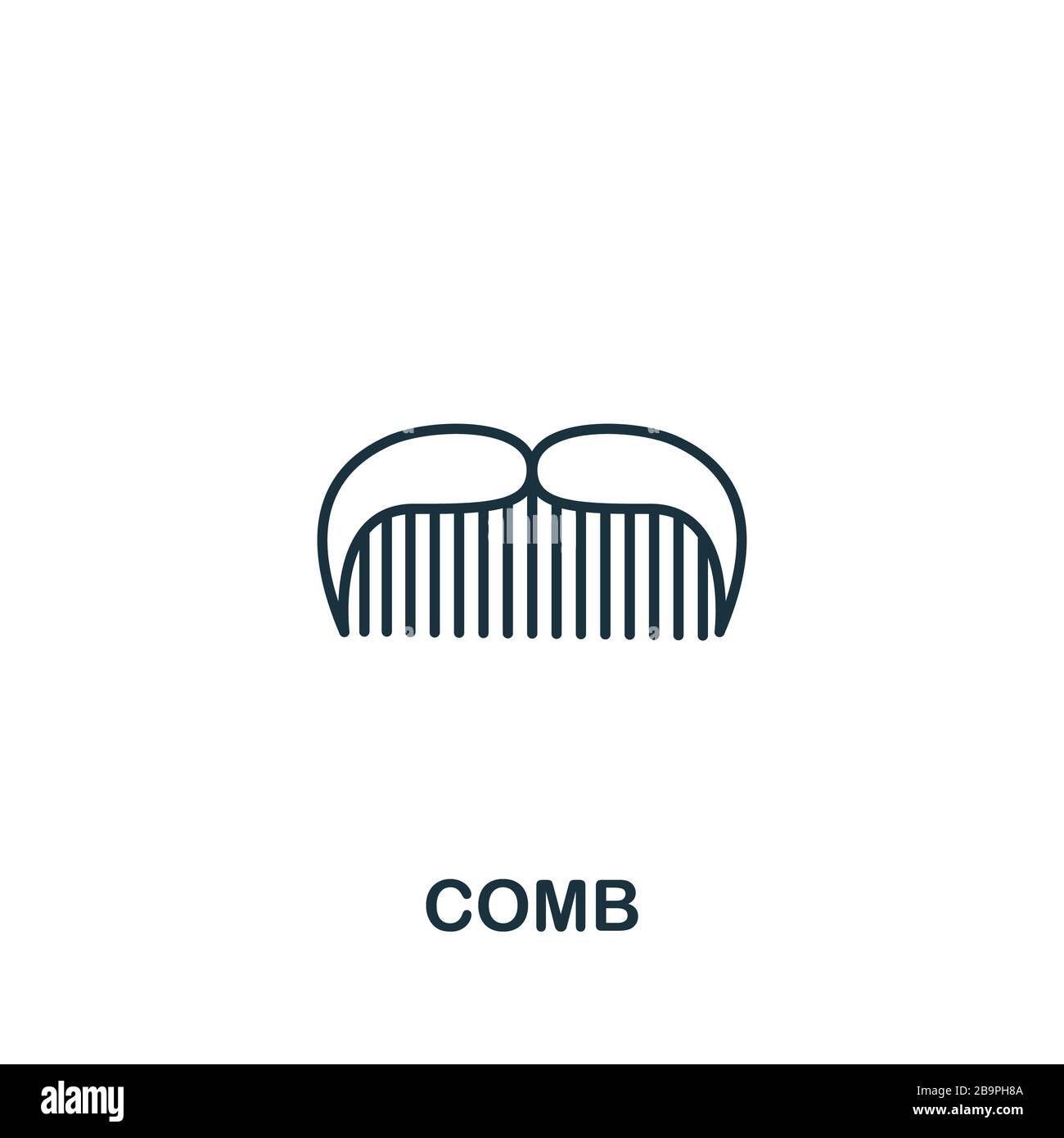 Comb icon from barber shop collection. Simple line element Comb symbol ...