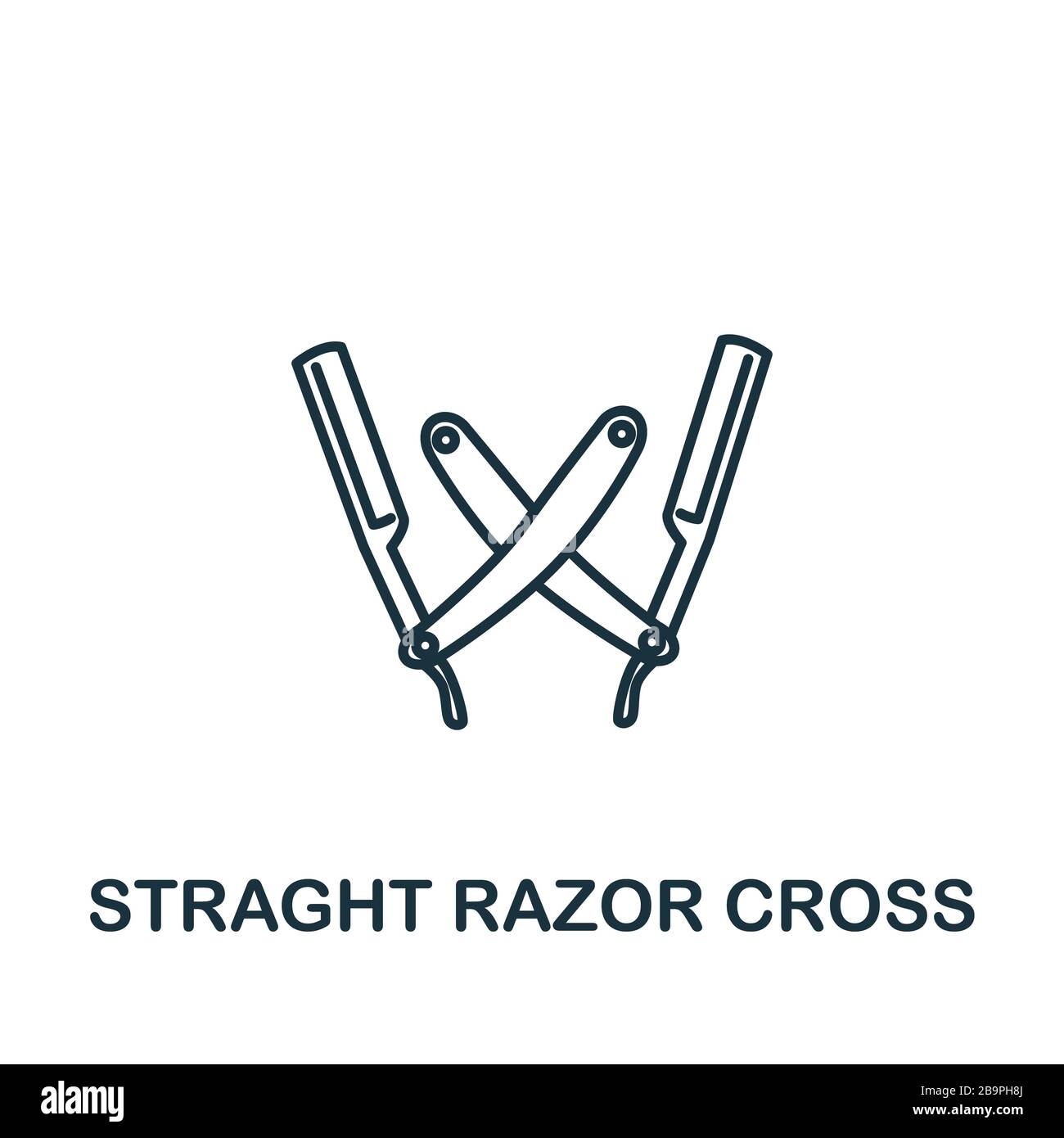Crossed Straight Razor Designs
