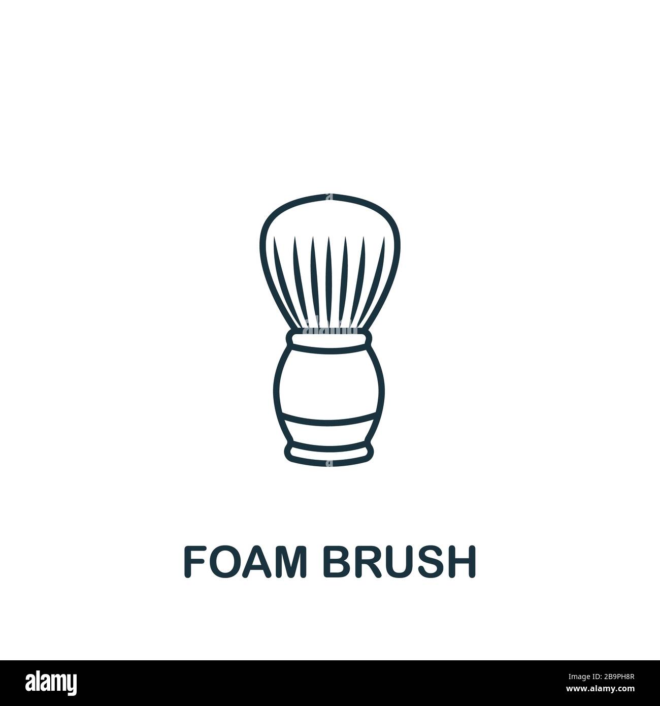 Foam Brush icon from barber shop collection. Simple line element Foam ...