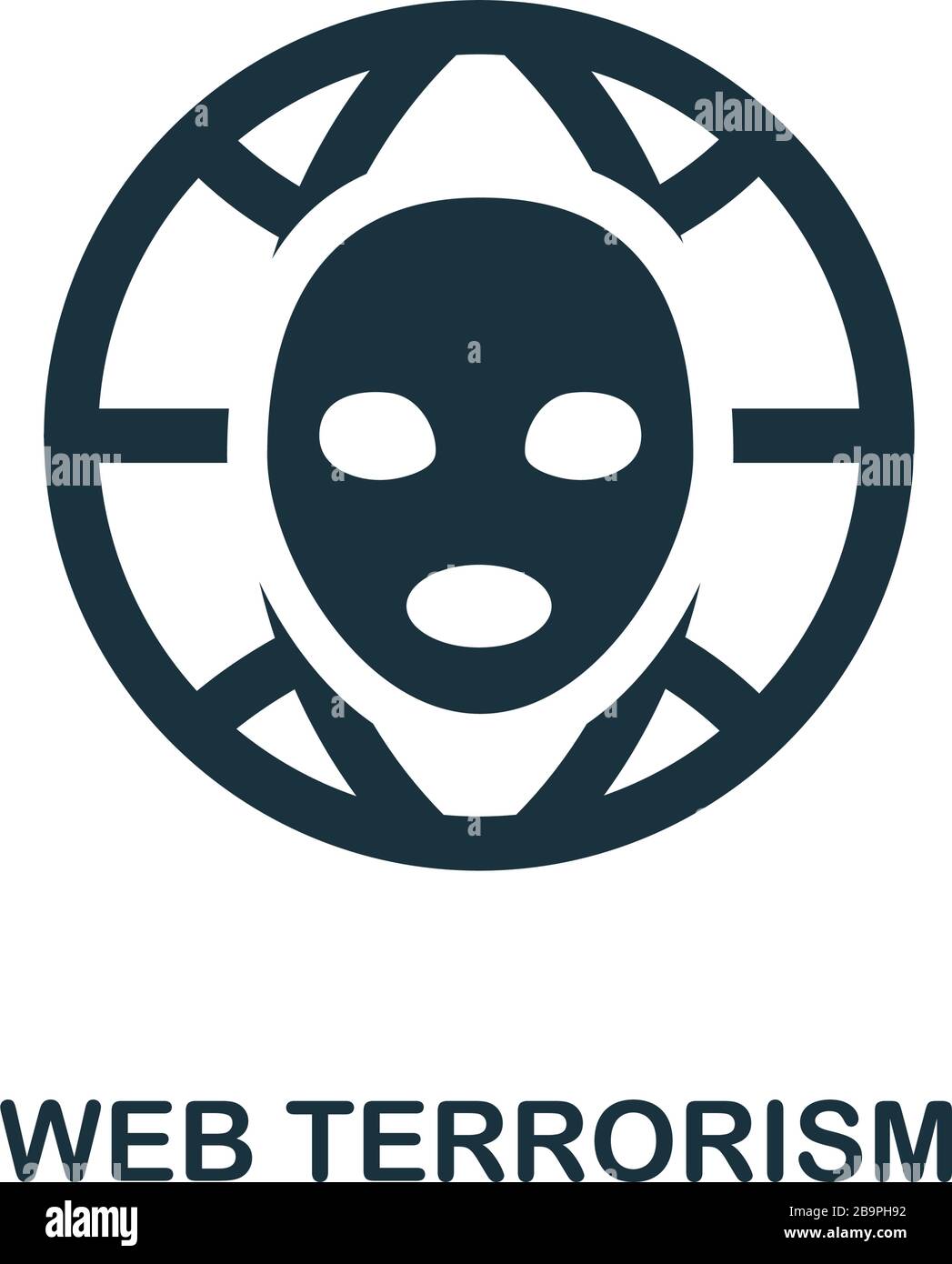 Web Terrorism icon from banned internet collection. Simple line Web ... Web Terrorism icon from banned internet collection. Simple line Web ...