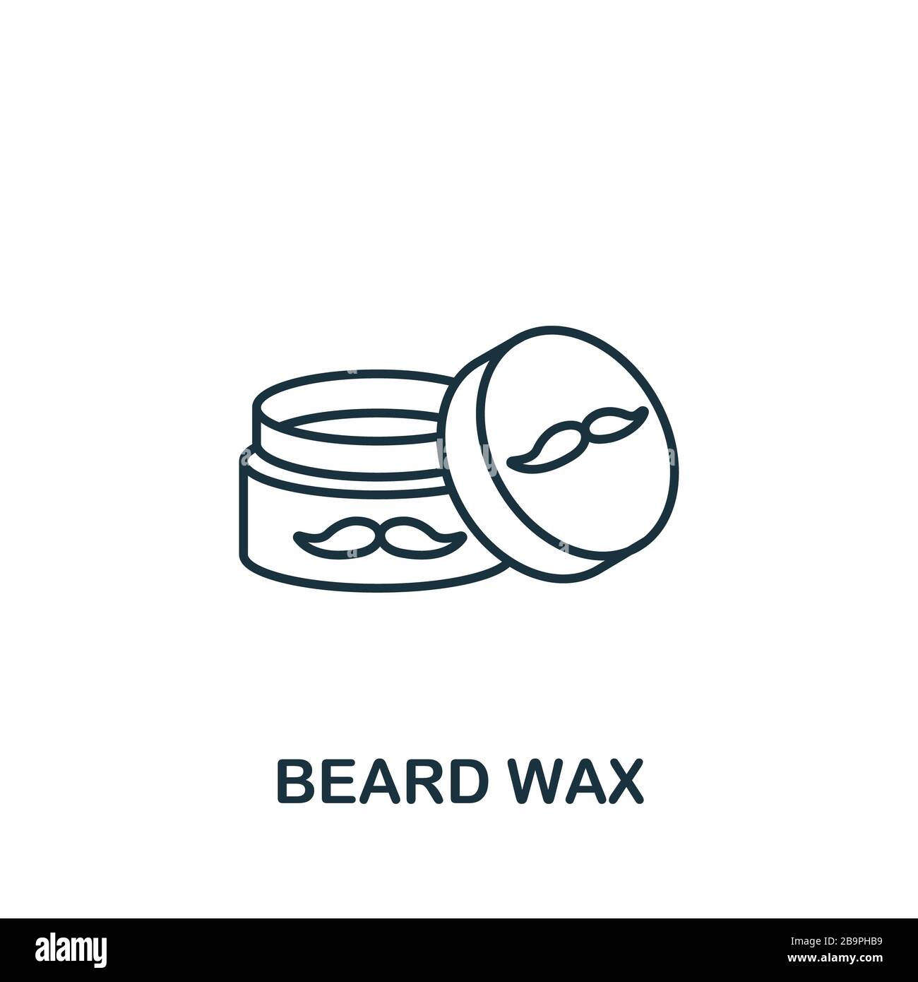 Beard Wax icon from barber shop collection. Simple line element Beard ...
