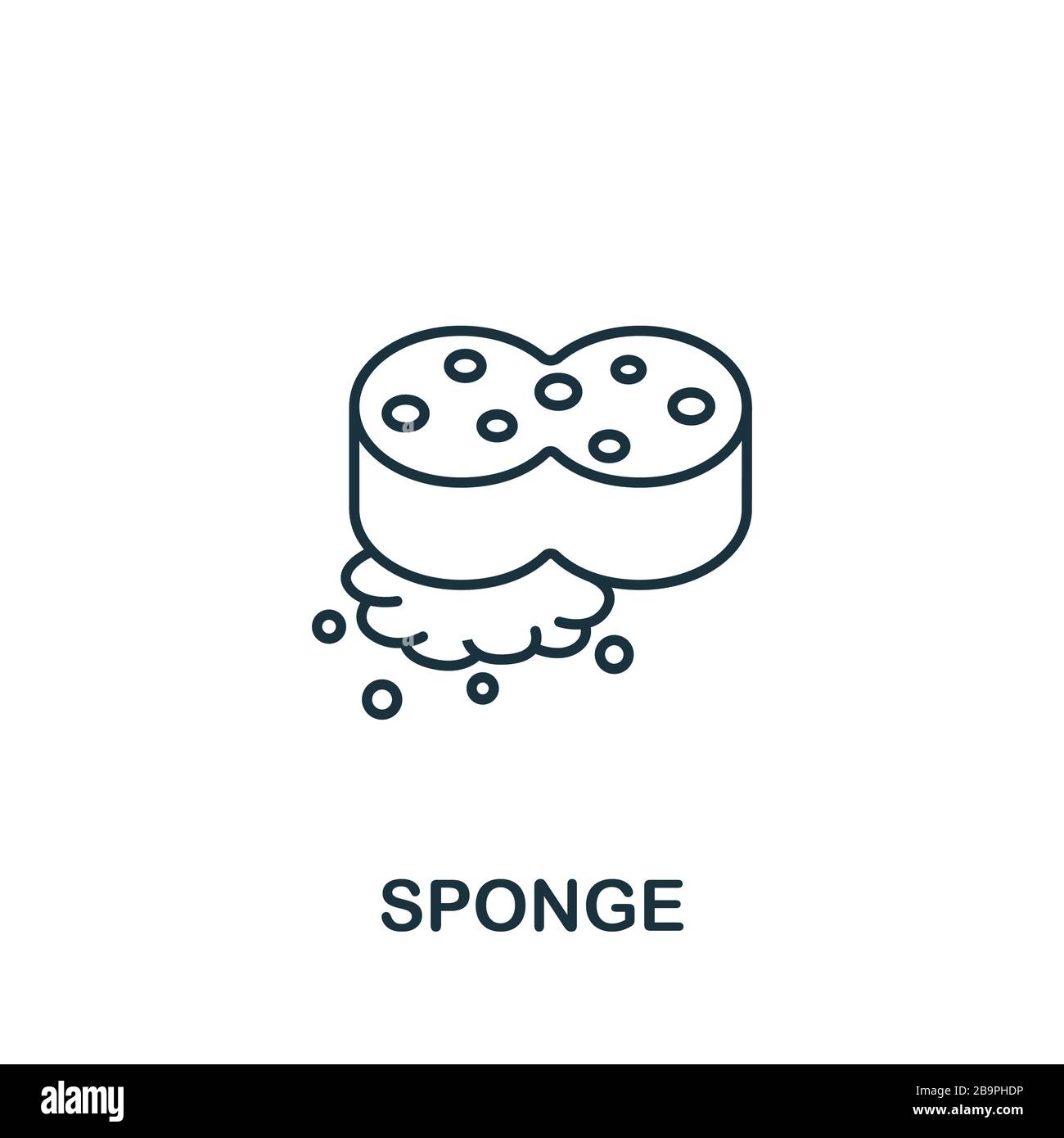 Sponge icon from cleaning collection. Simple line element Sponge symbol ...