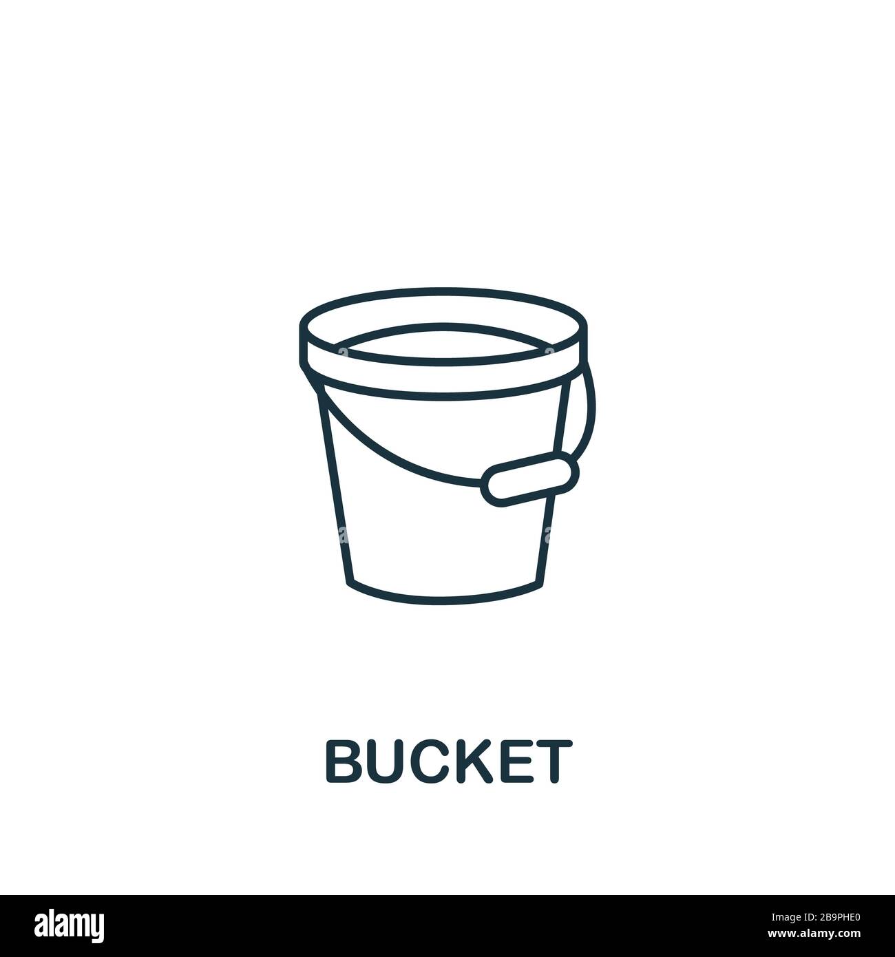 Bucket icon from cleaning collection. Simple line element Bucket symbol ...