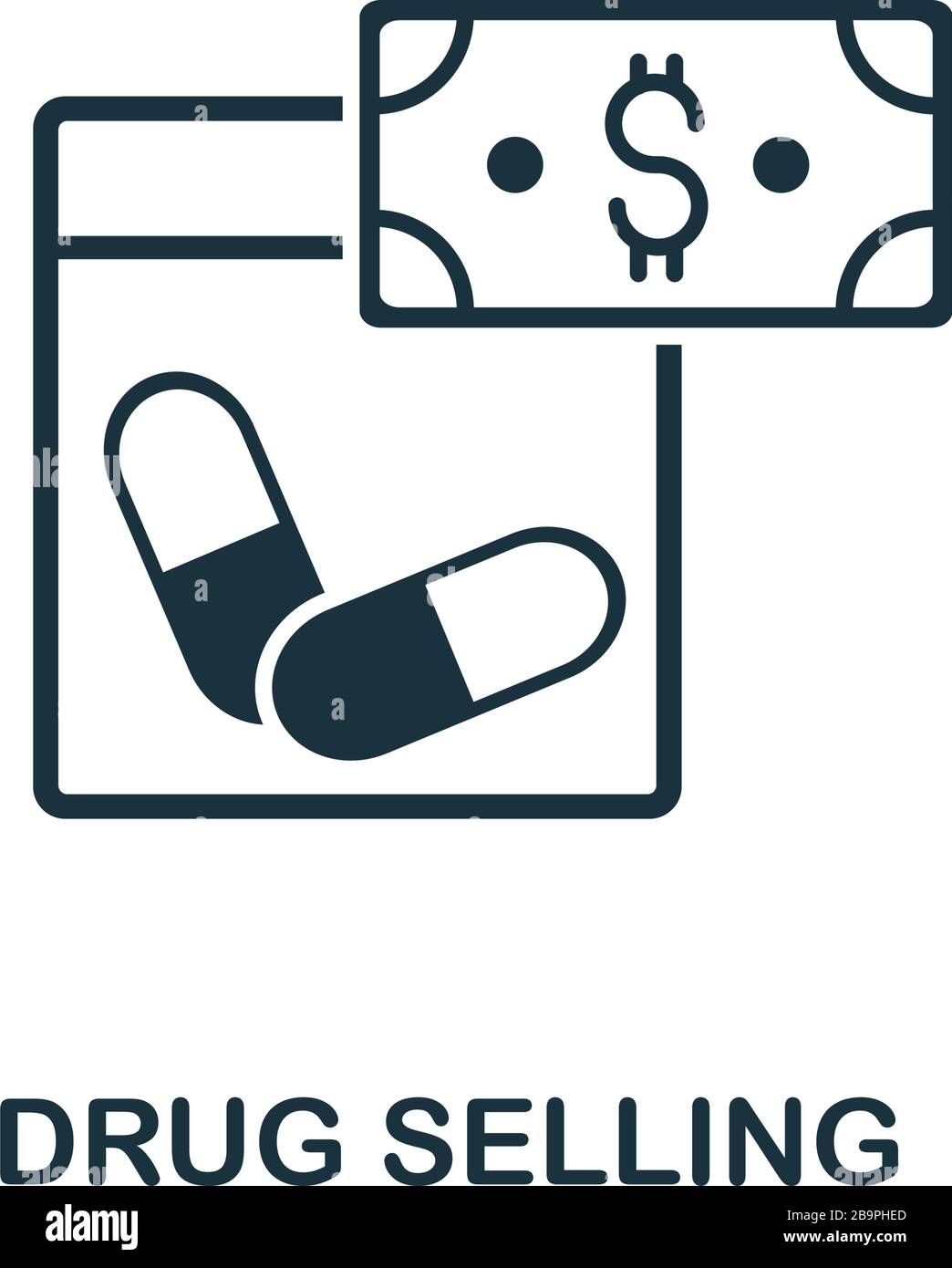 Black Market icon from banned internet collection. Simple line Black ...