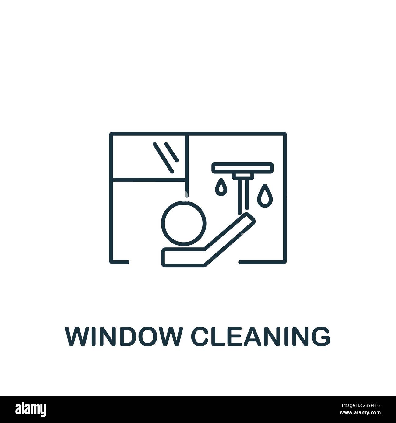 Window Cleaning icon from cleaning collection. Simple line element ...