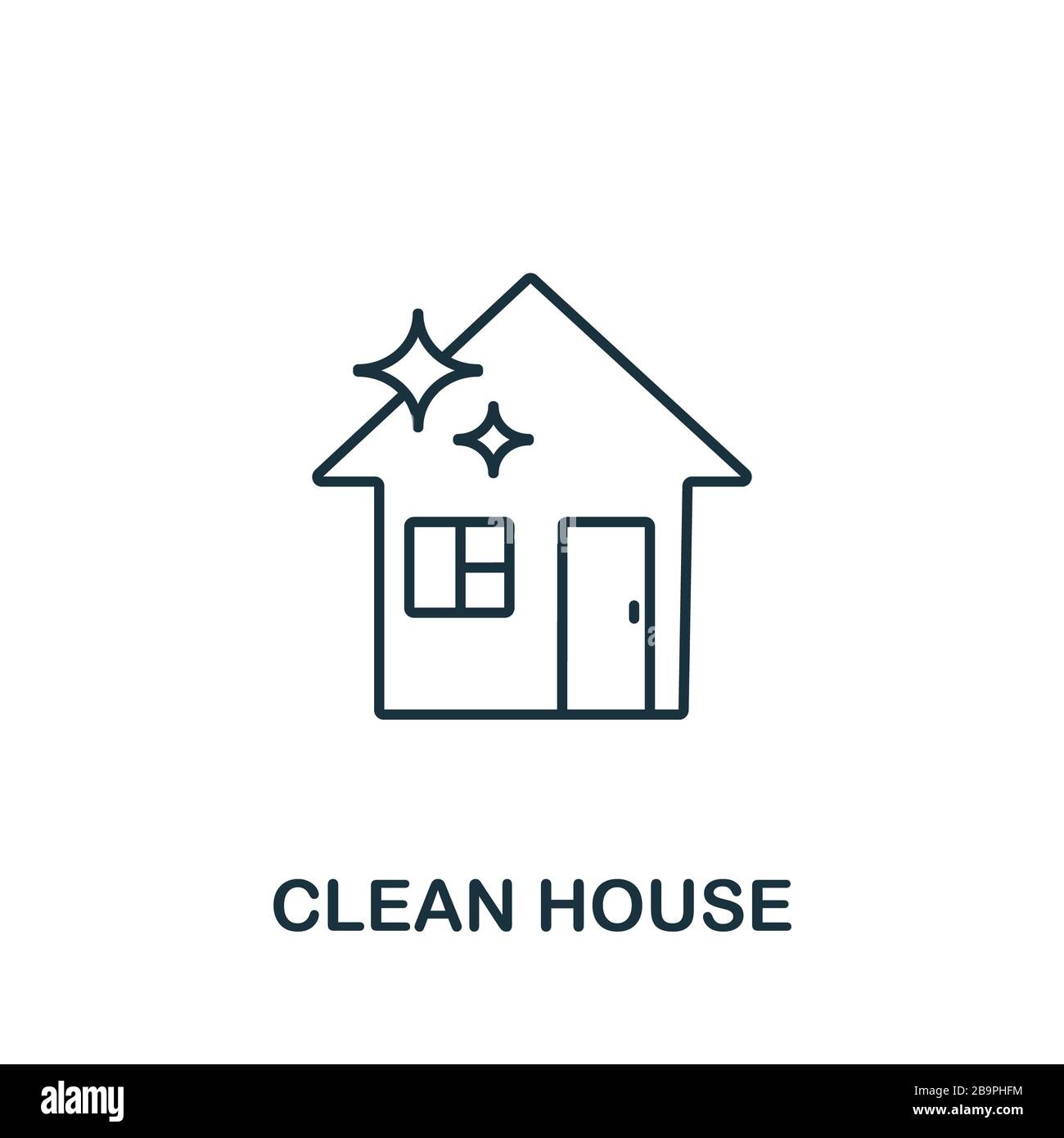 Clean House icon from cleaning collection. Simple line element Clean ...