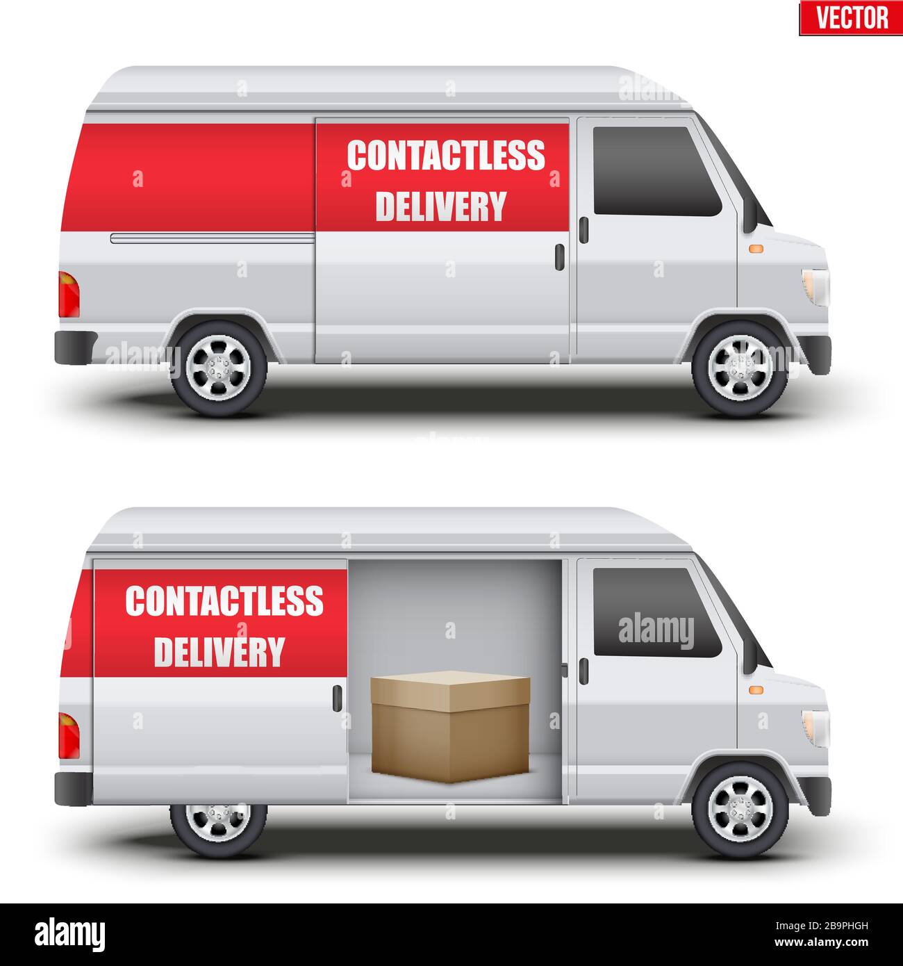 Postal delivery van Stock Vector Images - Alamy