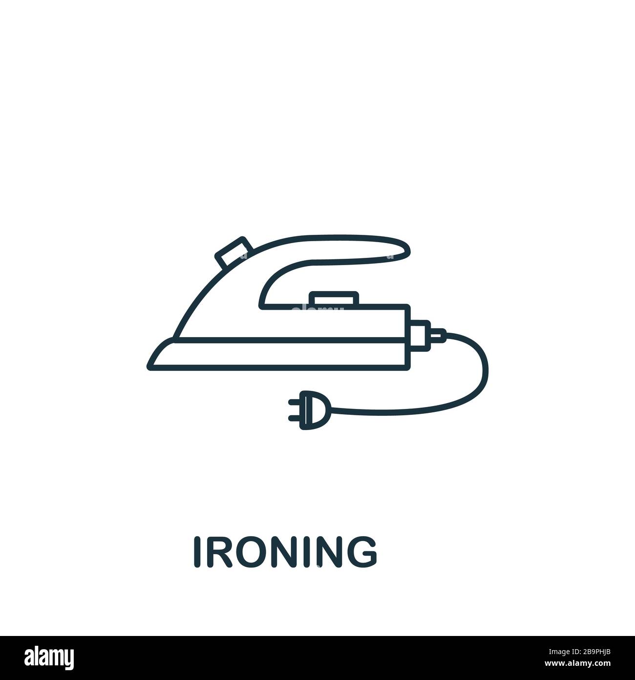Ironing icon from cleaning collection. Simple line element Ironing ...