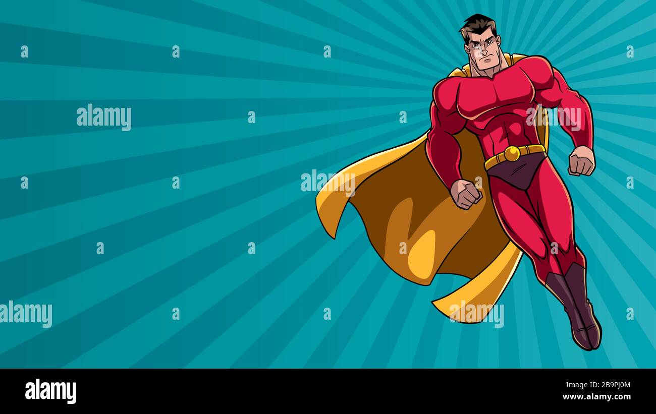 Superhero Flying Ray Light Background 2 Stock Vector Image & Art - Alamy