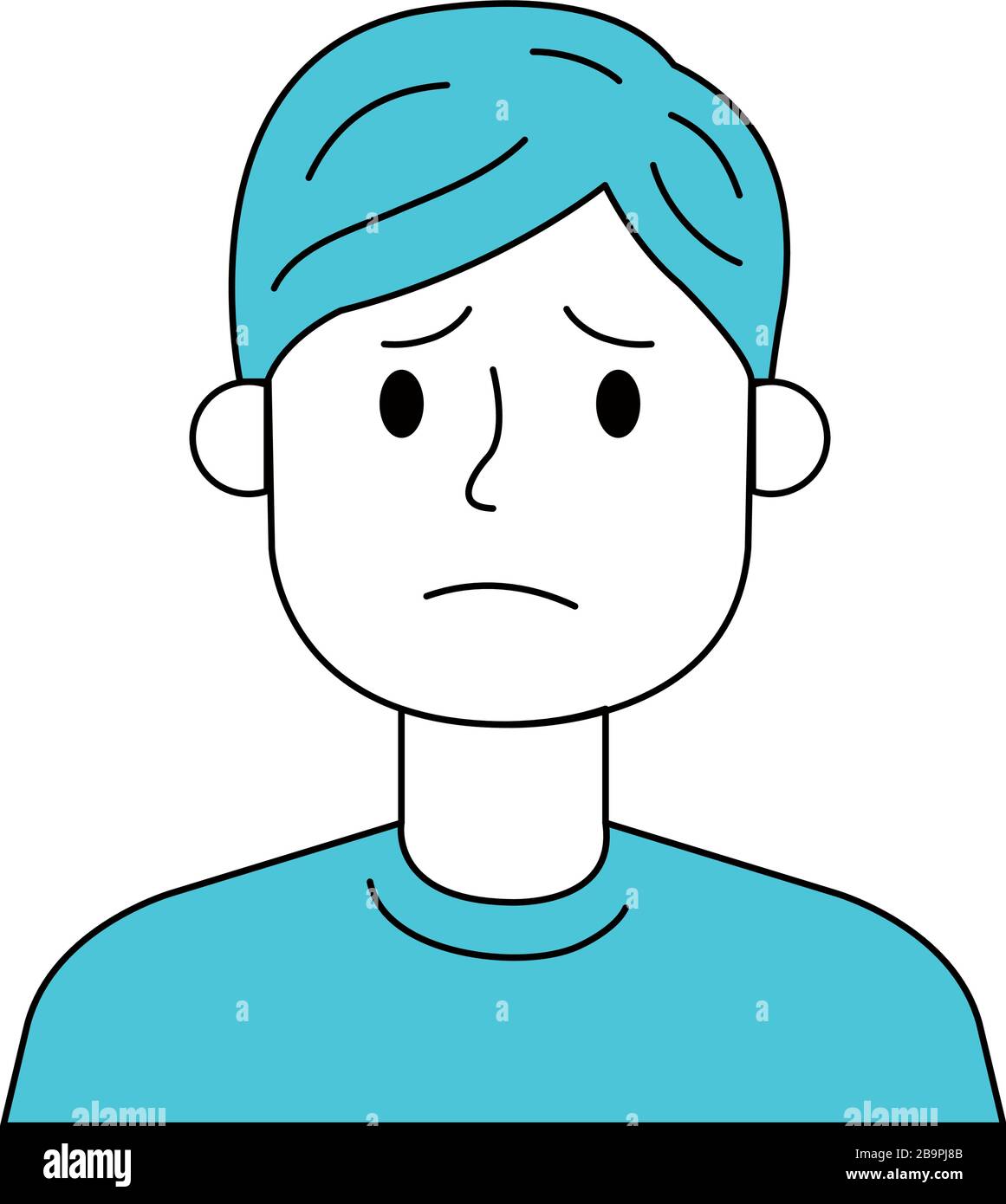 young man worried avatar character icon Stock Vector Image & Art - Alamy