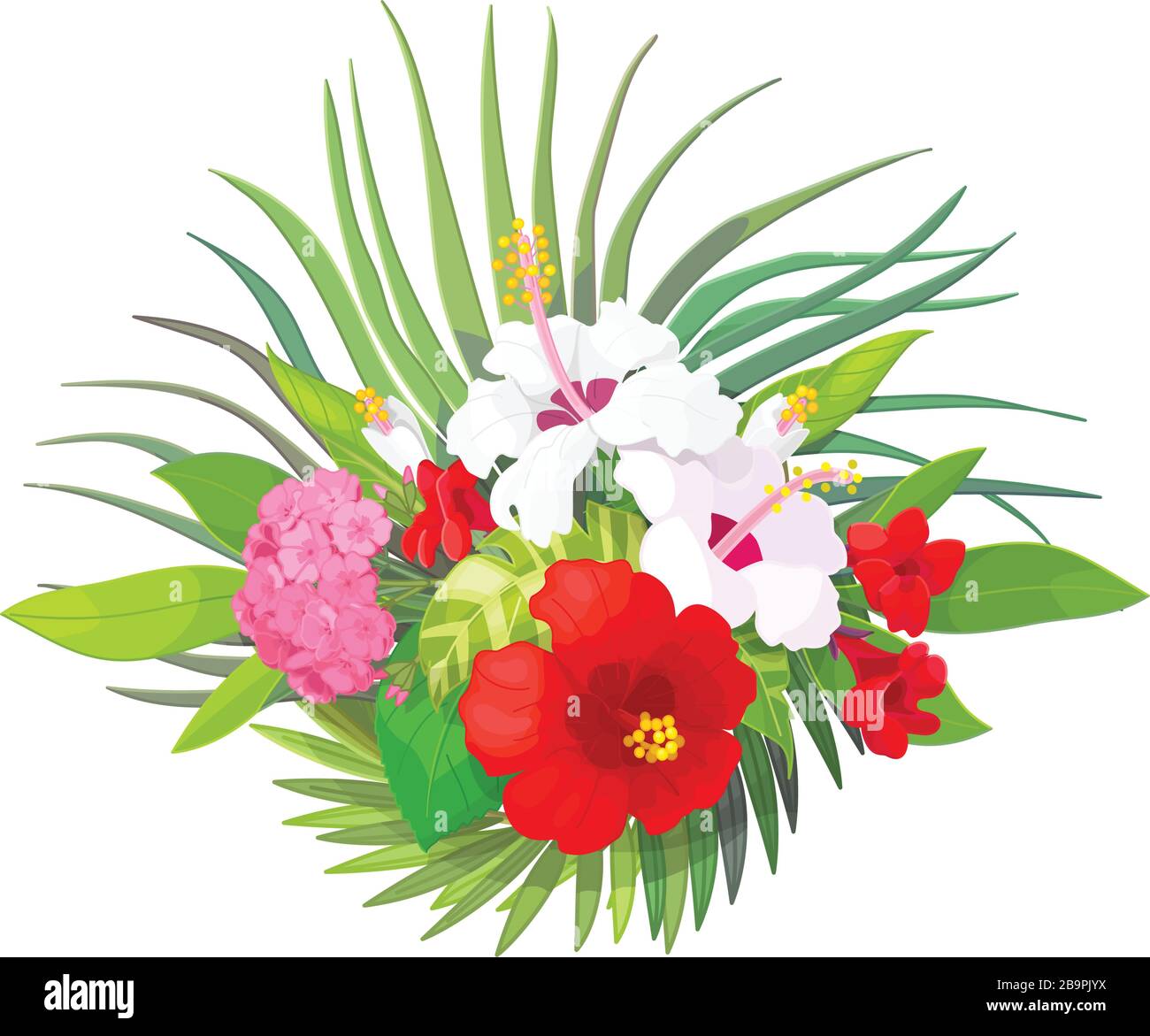 vector tropical pattern clip art. Floral design element Stock Vector ...