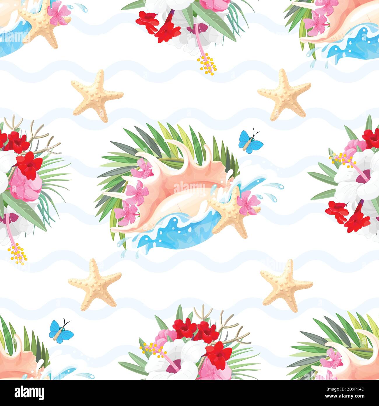 vector marine seamless pattern clip art. Sea design Stock Vector Image ...