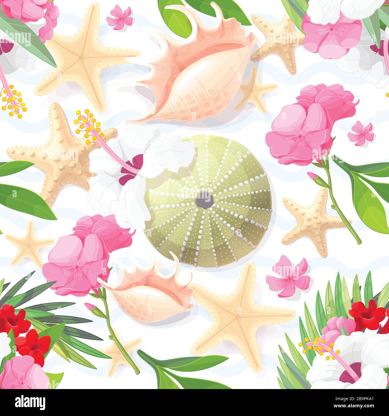 vector marine seamless pattern clip art. Sea design Stock Vector Image ...