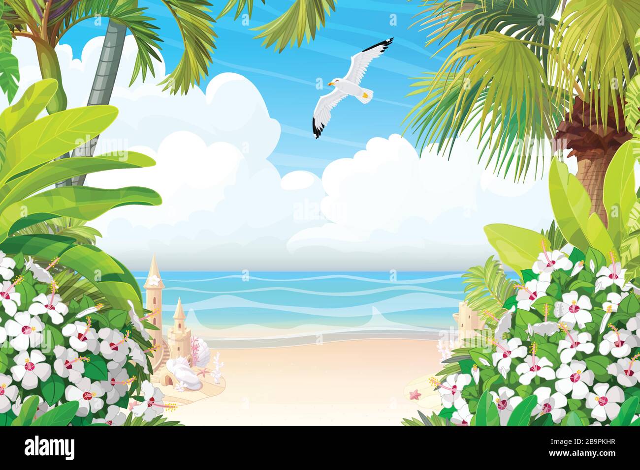 Bird paradise plant cartoon Stock Vector Images - Alamy