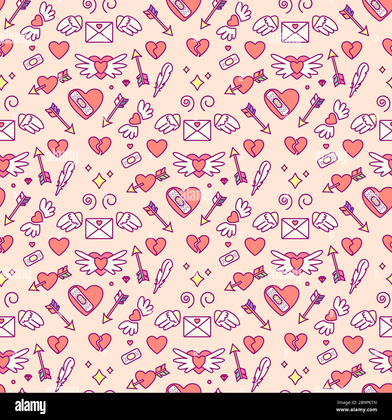 vector Cute simple seamless pattern. cartoon background Stock Vector ...