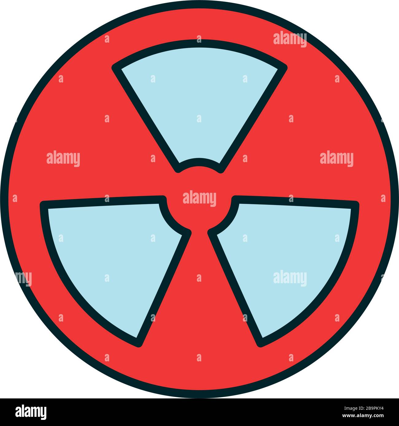 Biohazard line and fill style icon design, Virus bacterium organism ...