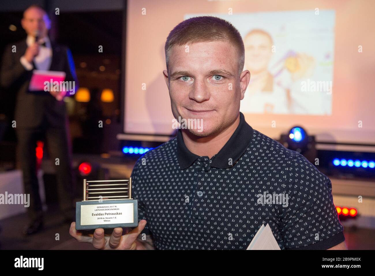 Evaldas Petrauskas of Lietuva. Lithuanian boxer, Olympic medalist Stock ...