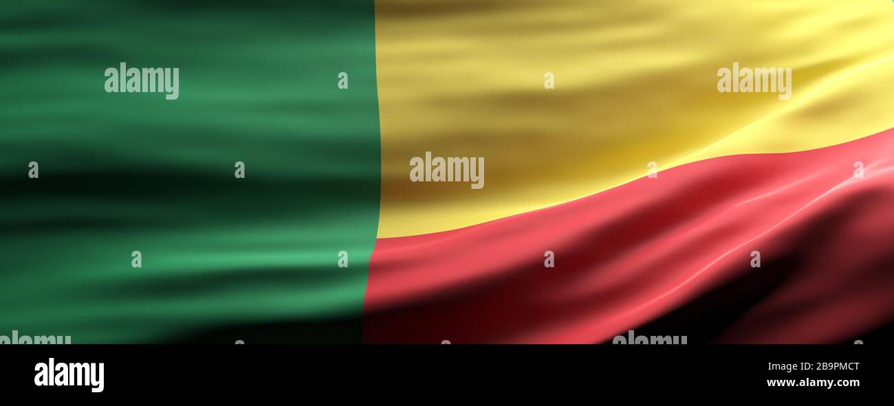 Benin sign symbol. Benin national flag waving texture background ...