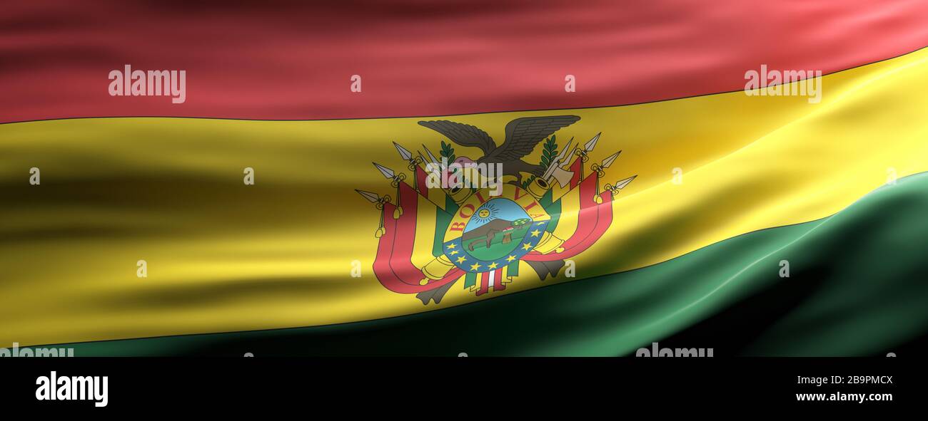 Bolivia sign symbol. Bolivian national flag waving texture background ...