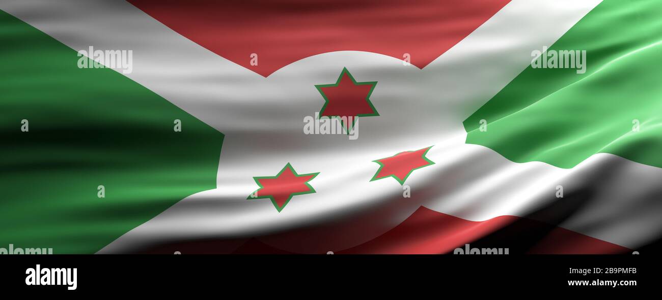 Burundi sign symbol. Burundi national flag waving texture background ...