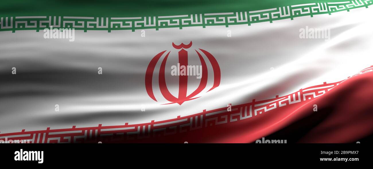 Iran sign symbol. Iranian national flag waving texture background ...