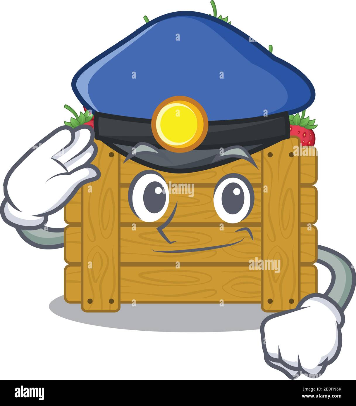 A picture of strawberry fruit box performed as a Police officer Stock ...