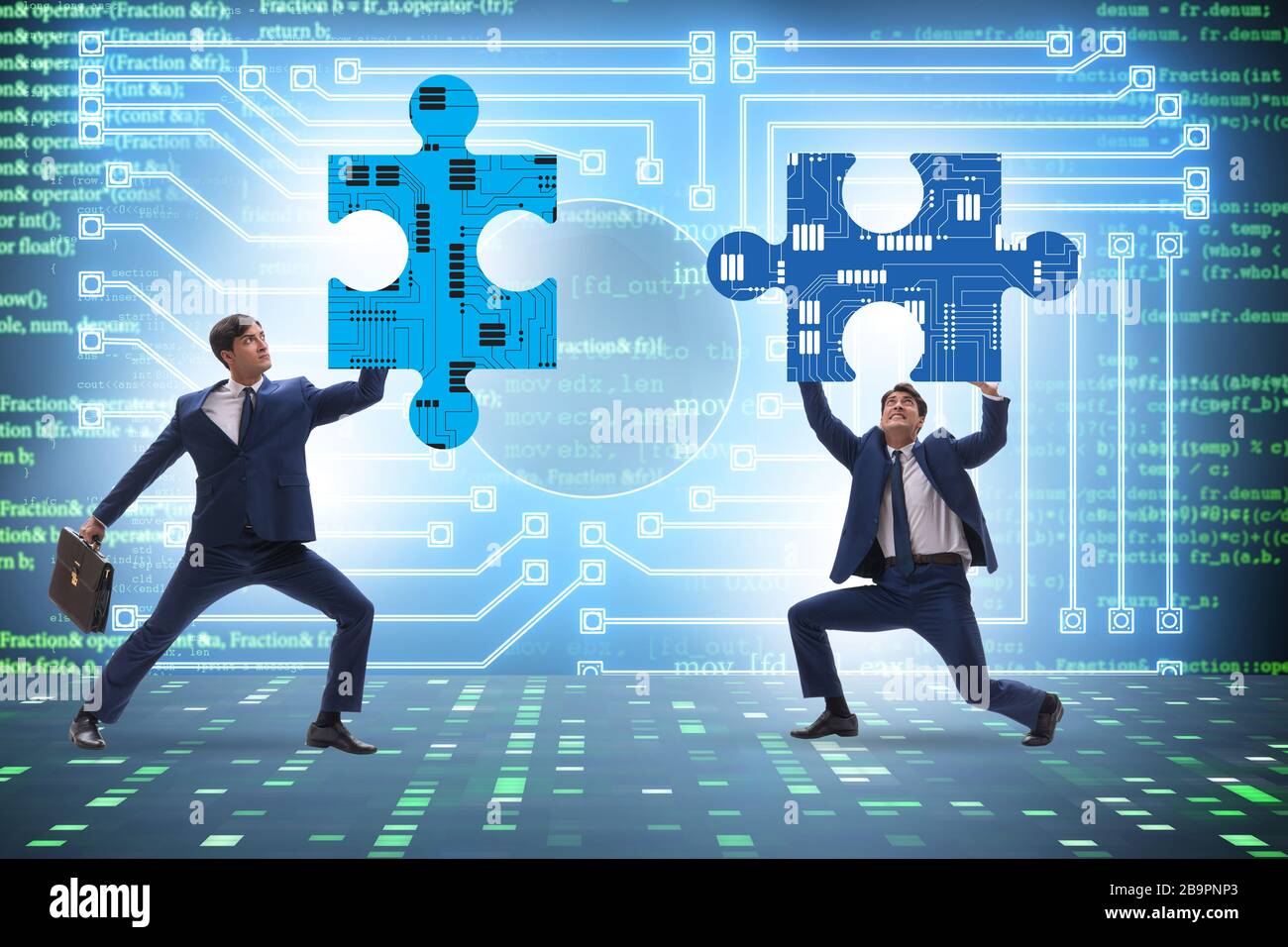 Digital transformation concept with the jigsaw puzzle Stock Photo - Alamy