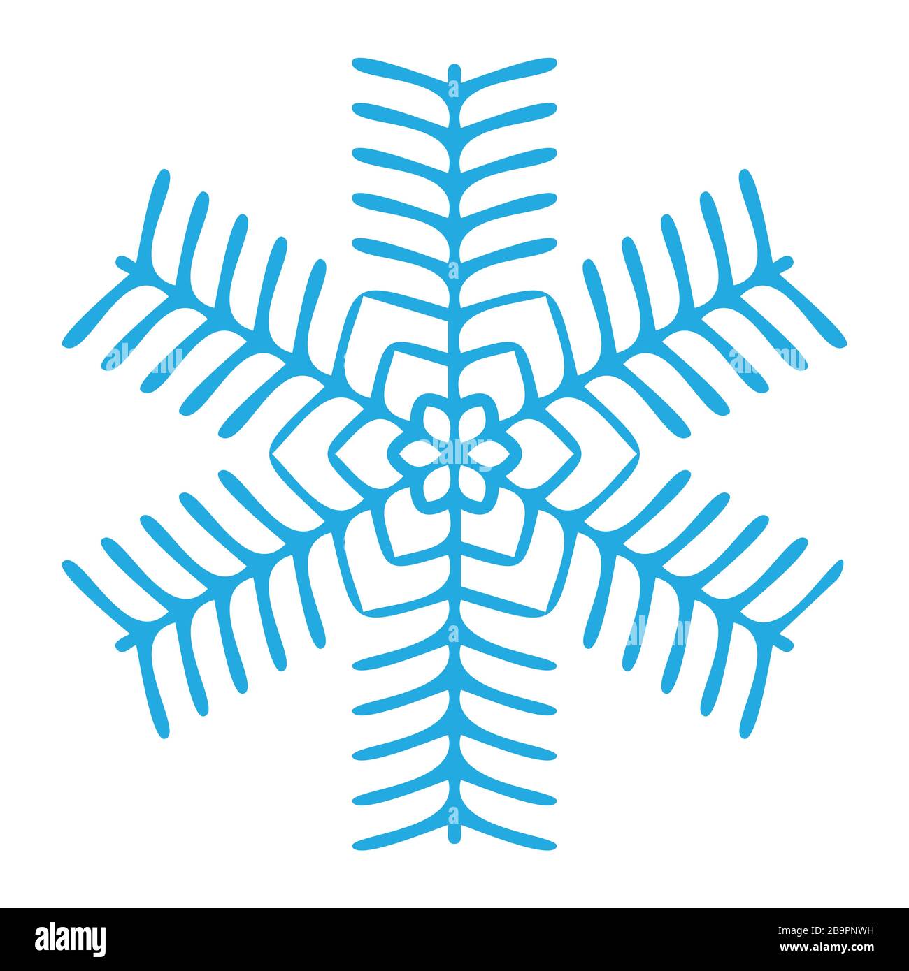 Snowflake winter blue symbol icon Stock Vector Image & Art - Alamy