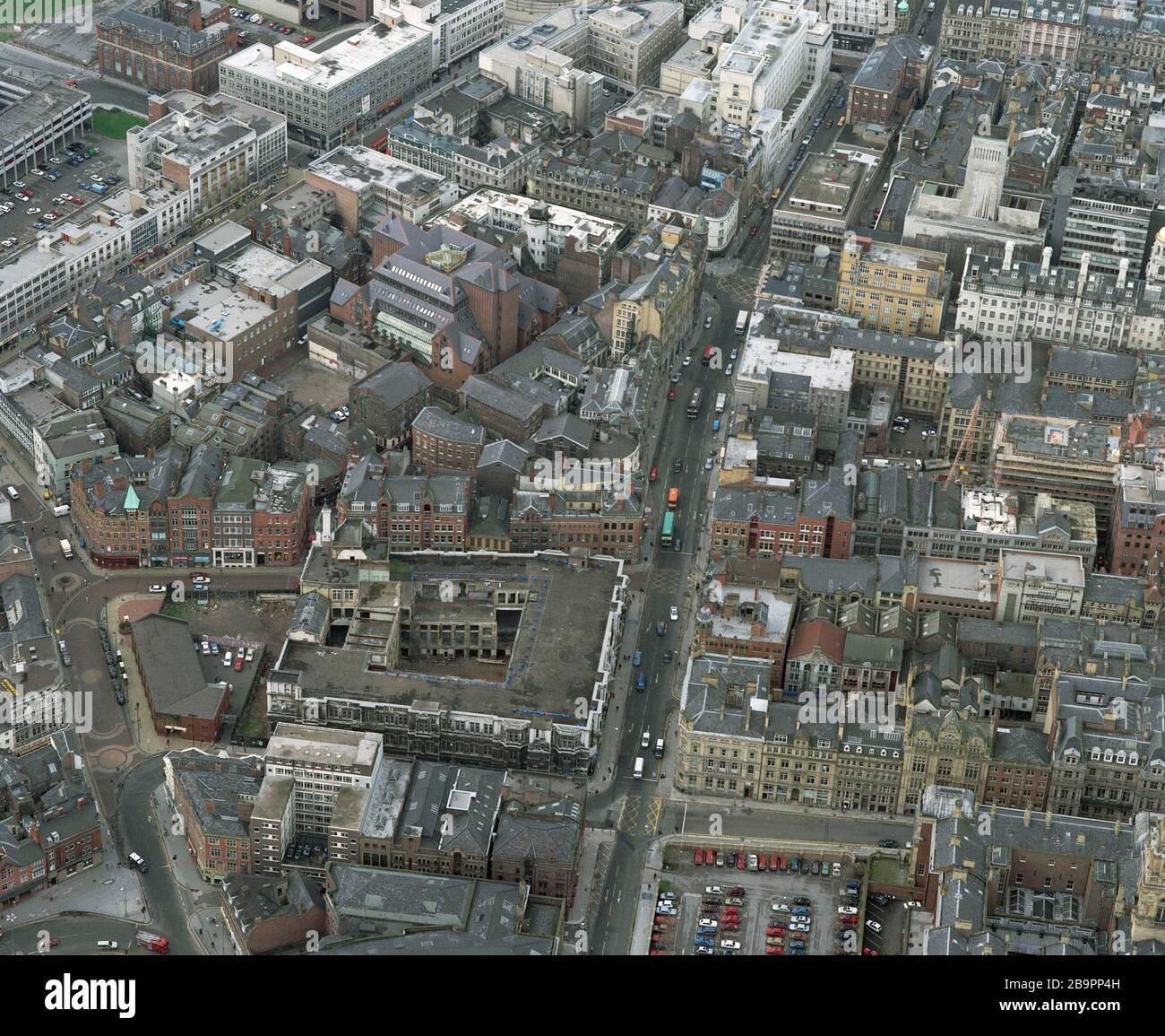 Liverpool city centre in April 1991, from the air, Merseyside, North ...