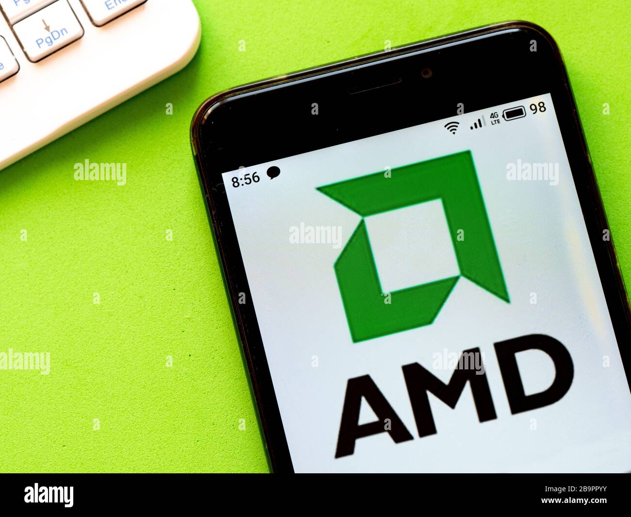 In this photo illustration Advanced Micro Devices Inc. logo is seen ...