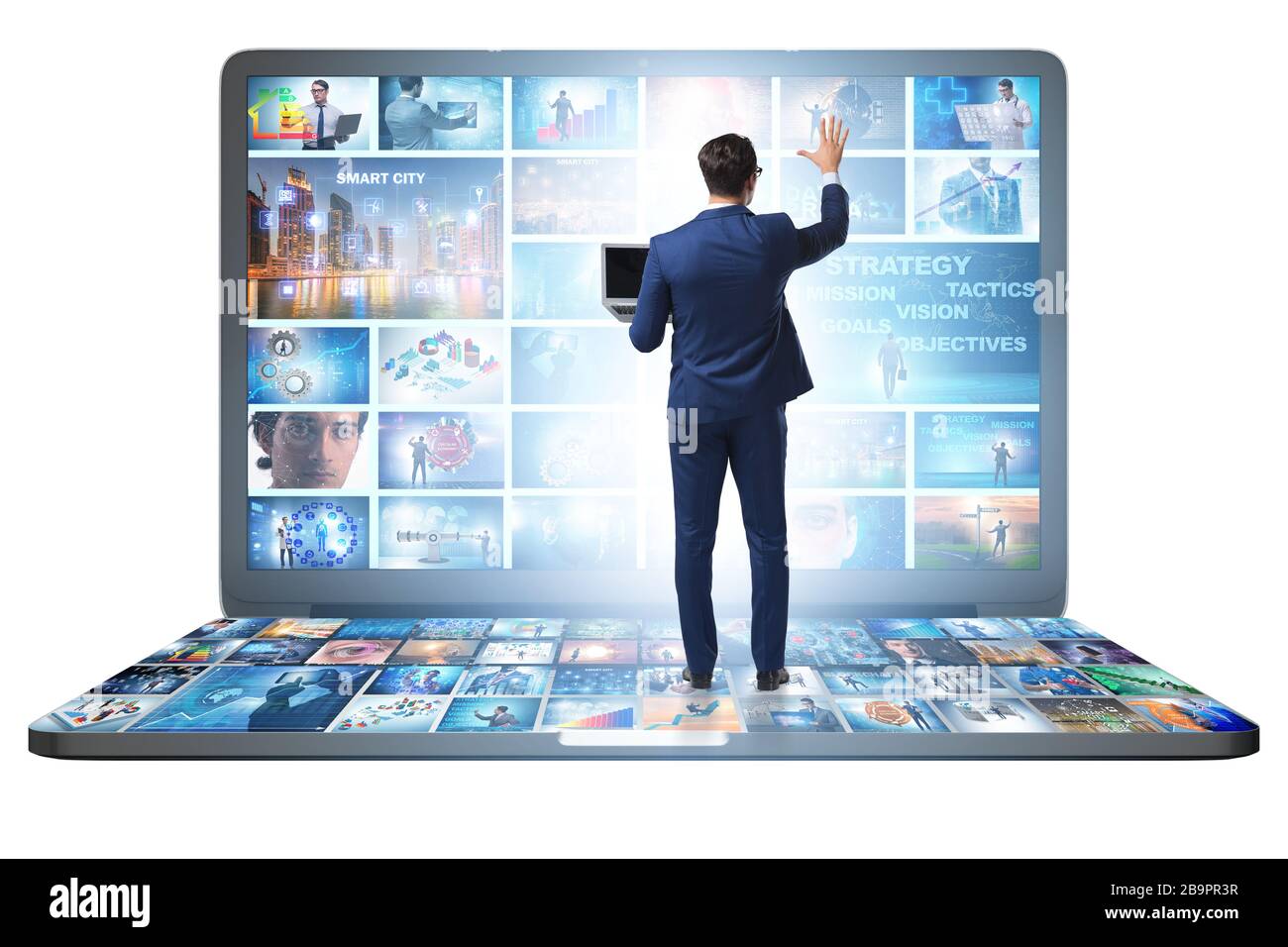 Many different images in the video streaming concept Stock Photo - Alamy