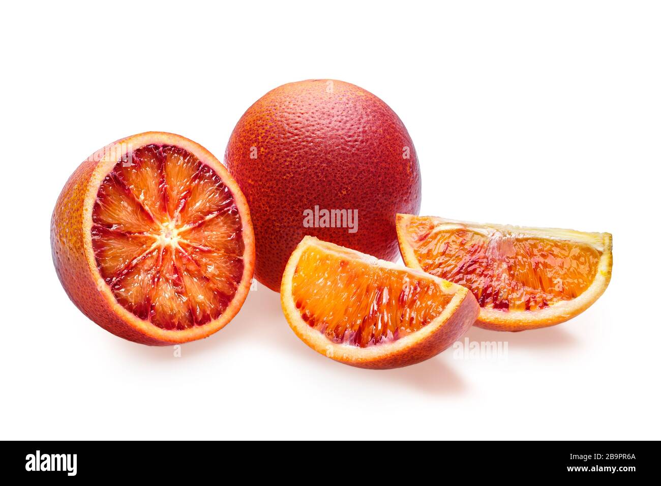 Blood orange isolated on white with clipping path and full depth of ...