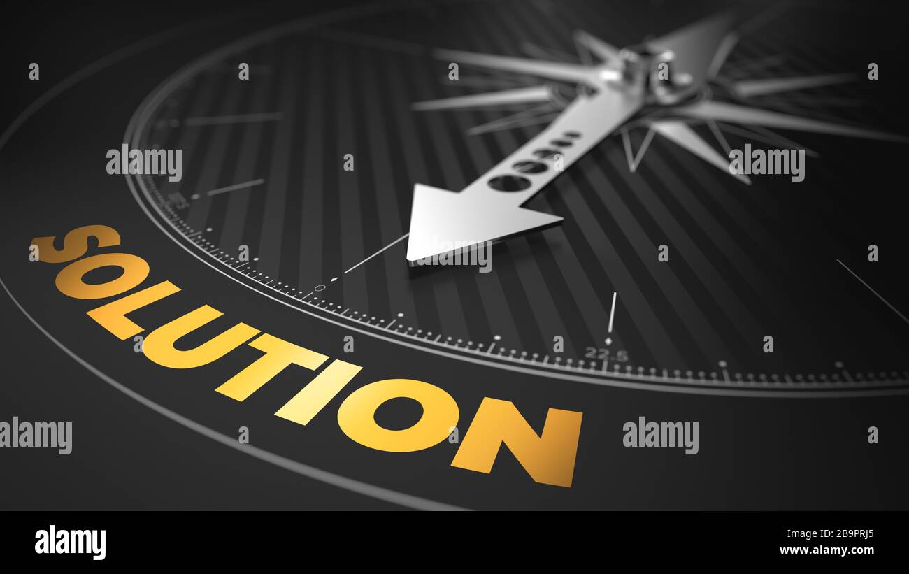 3D Illustration of an Abstract Compass Over Black Background with ...