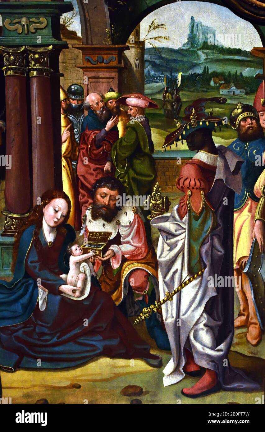 The Adoration of the Magi ( central Panel ) Nativity and Circumcision (Side Panels), Jan van ...