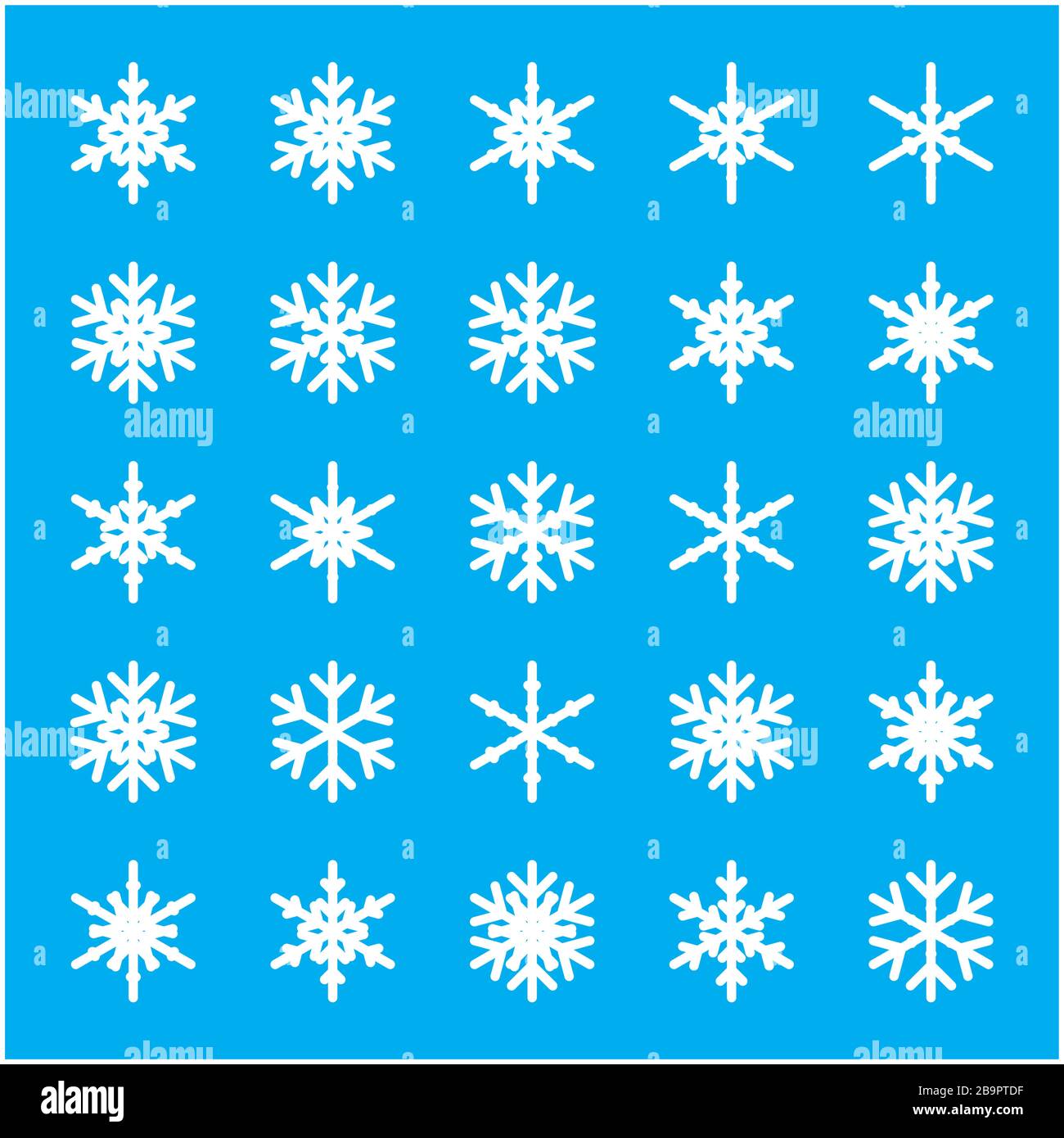Set of different winter snowflakes Stock Vector Image & Art - Alamy