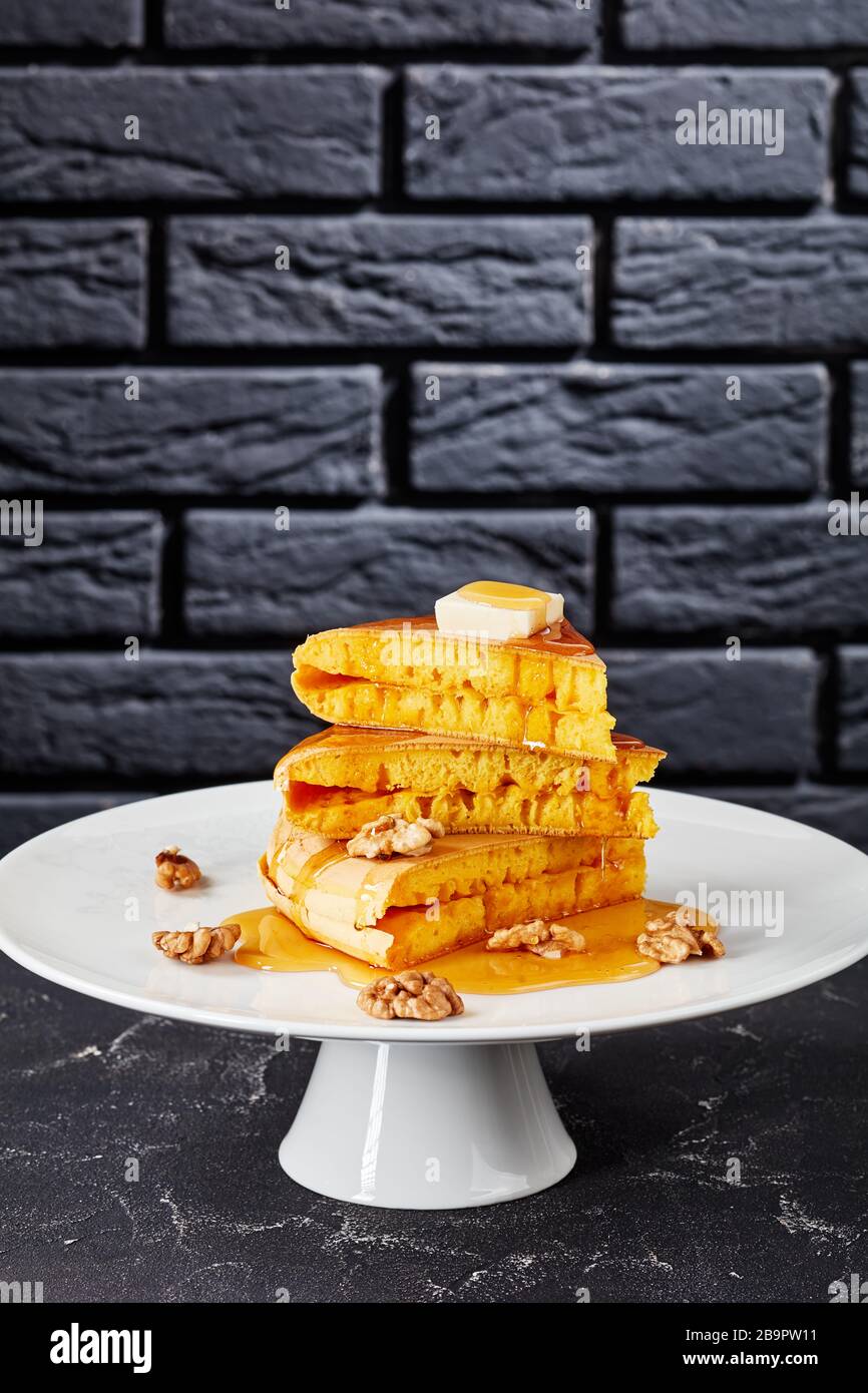 hok lo pan, sponge pancake topped with butter, walnuts and honey served ...