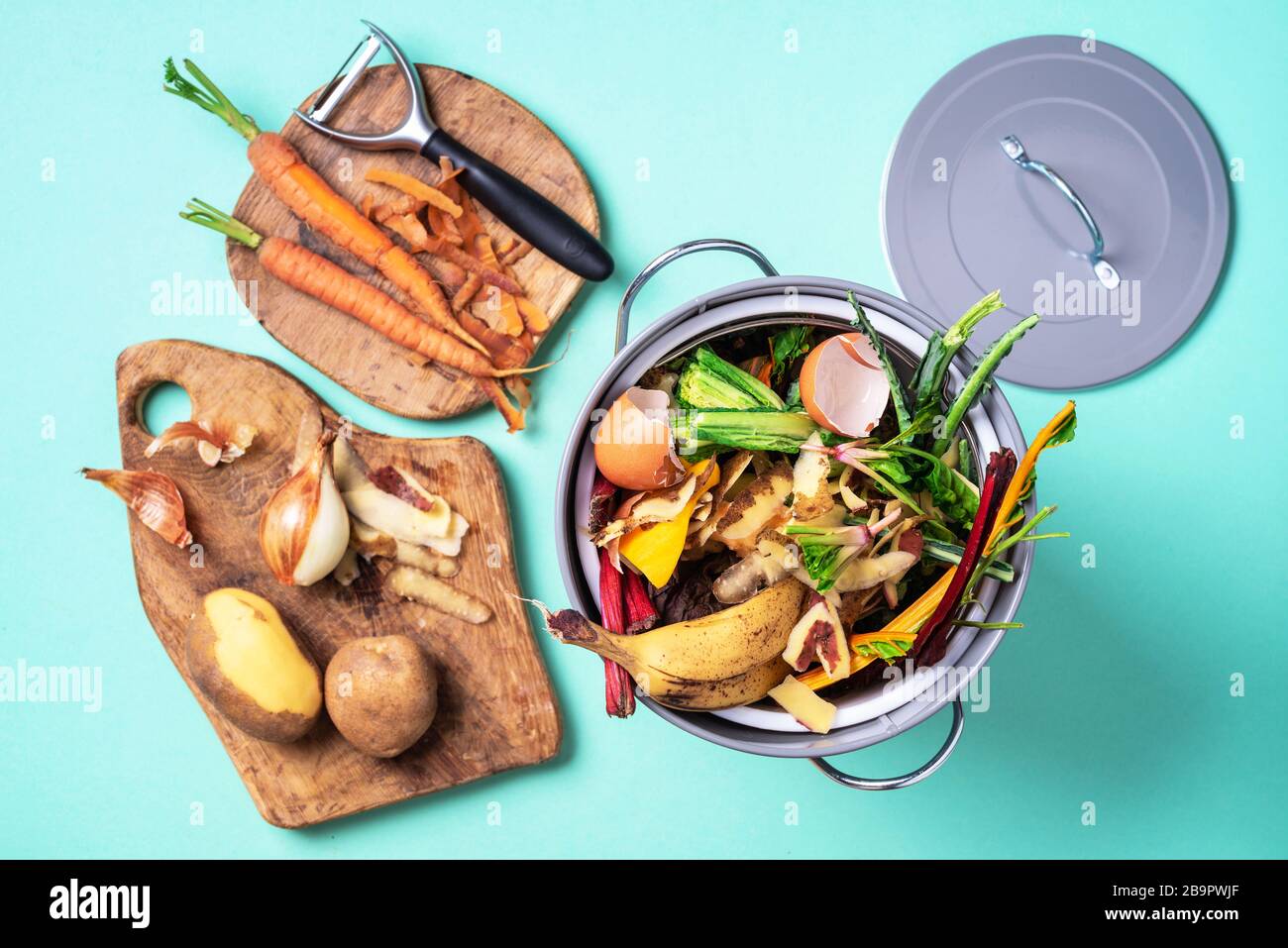 Recycle kitchen waste. Sustainable and zero waste living. Vegetable ...
