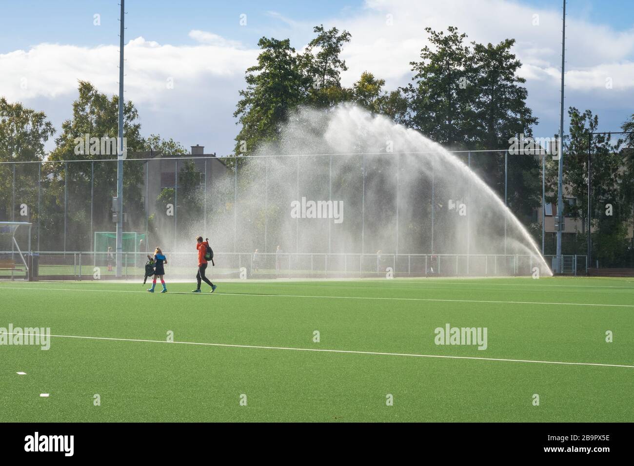 Ball field sprinkler hi-res stock photography and images - Alamy