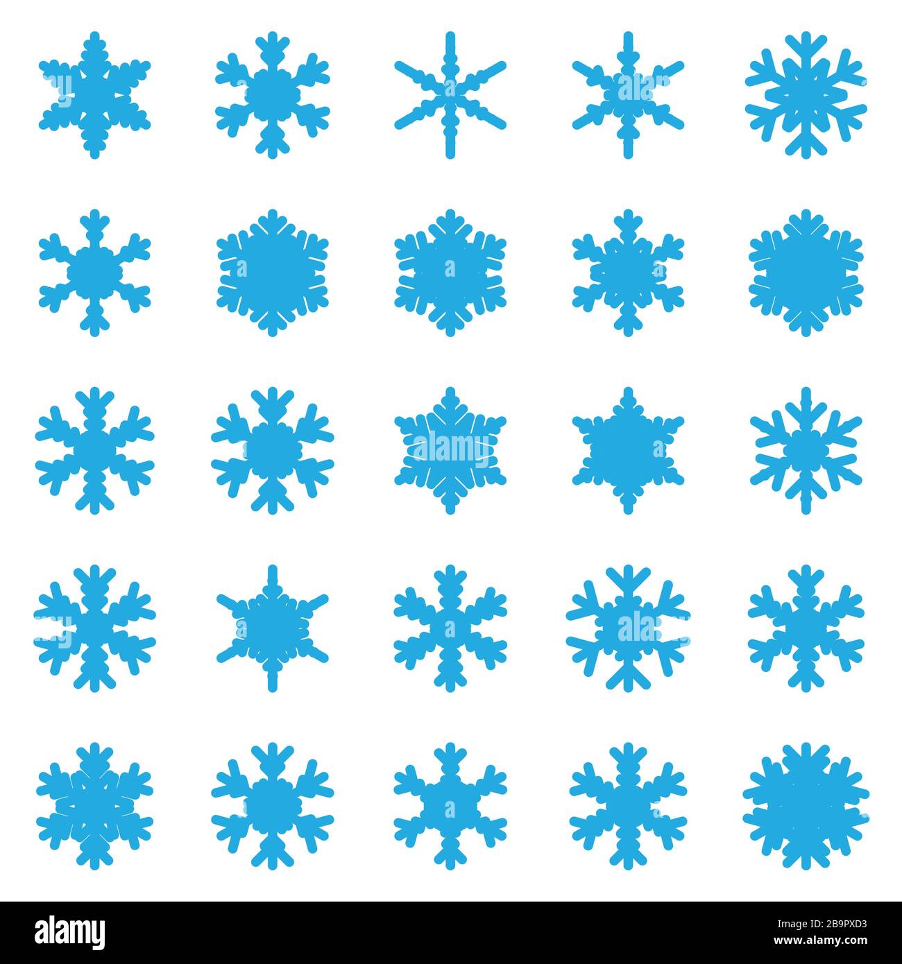 Set of different winter snowflakes Stock Vector Image & Art - Alamy