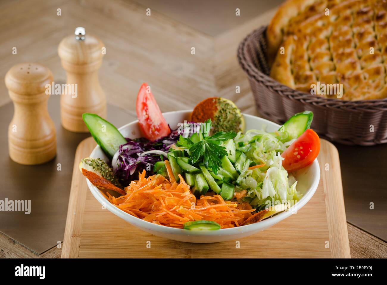 Turkish Gavurdagi Salad with walnut. coban or choban salatasi Stock ...