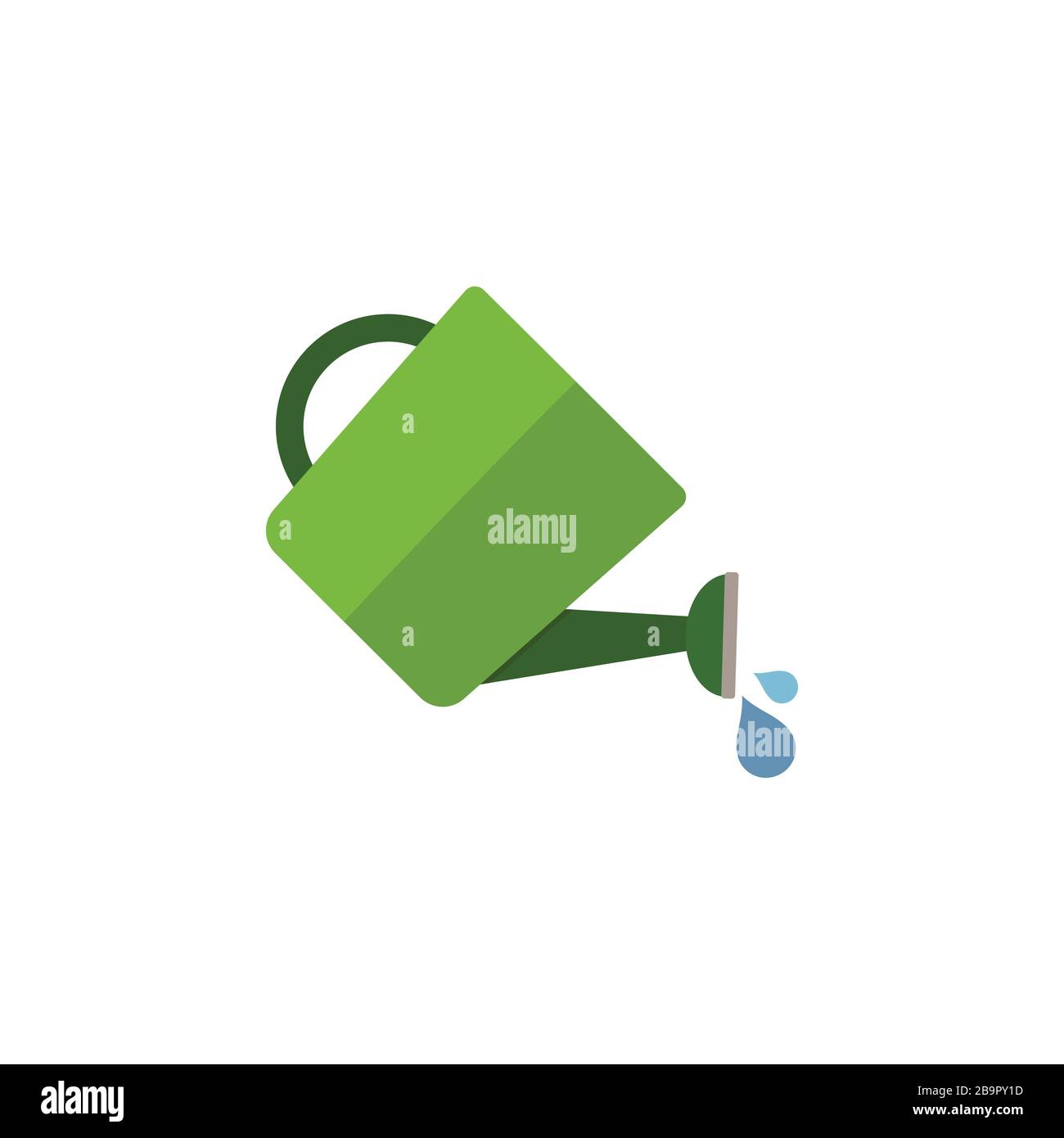 Watering can flat color Cut Out Stock Images & Pictures - Alamy