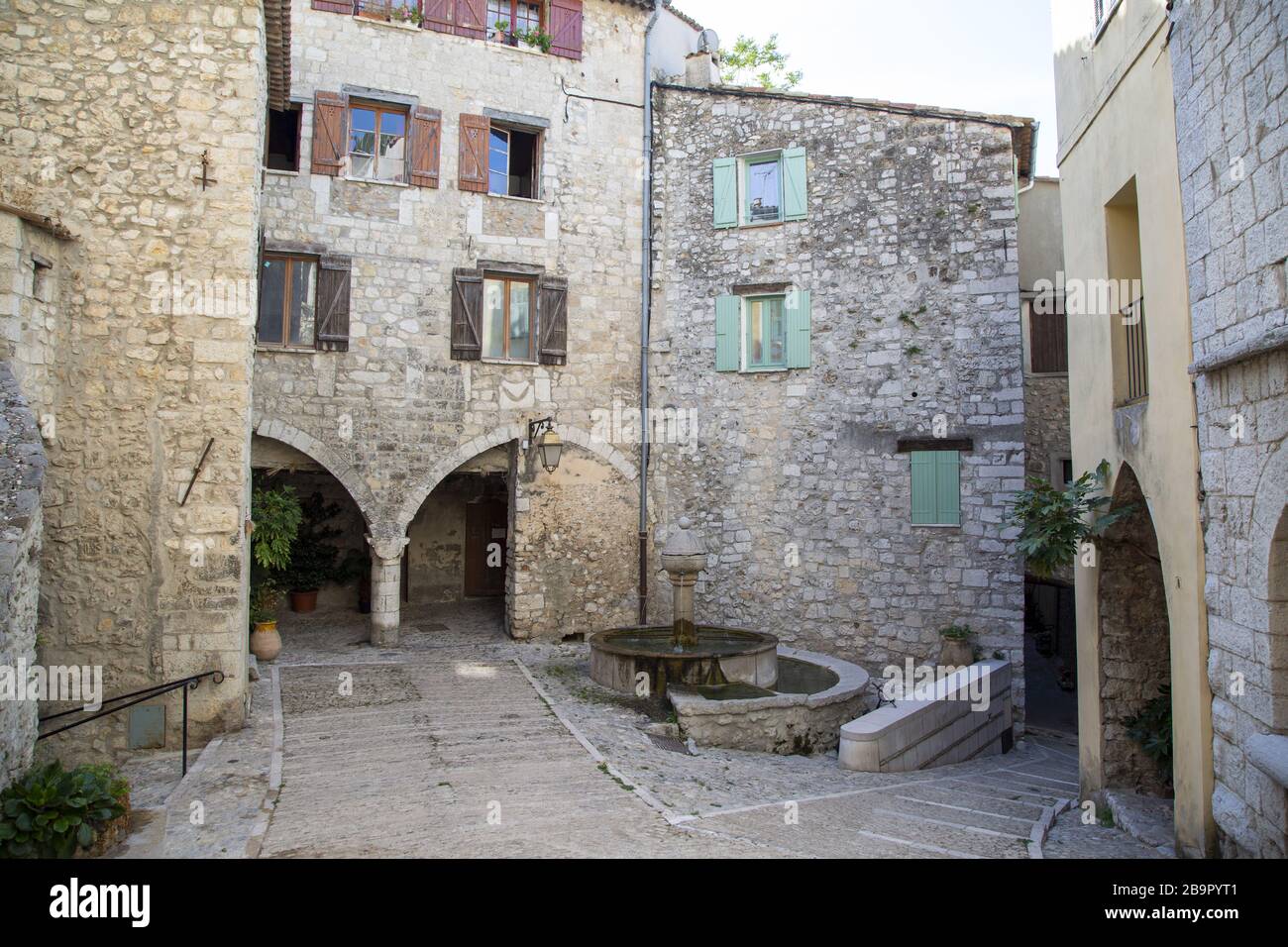The 12th century French village of Peille in the French Alps Stock ...