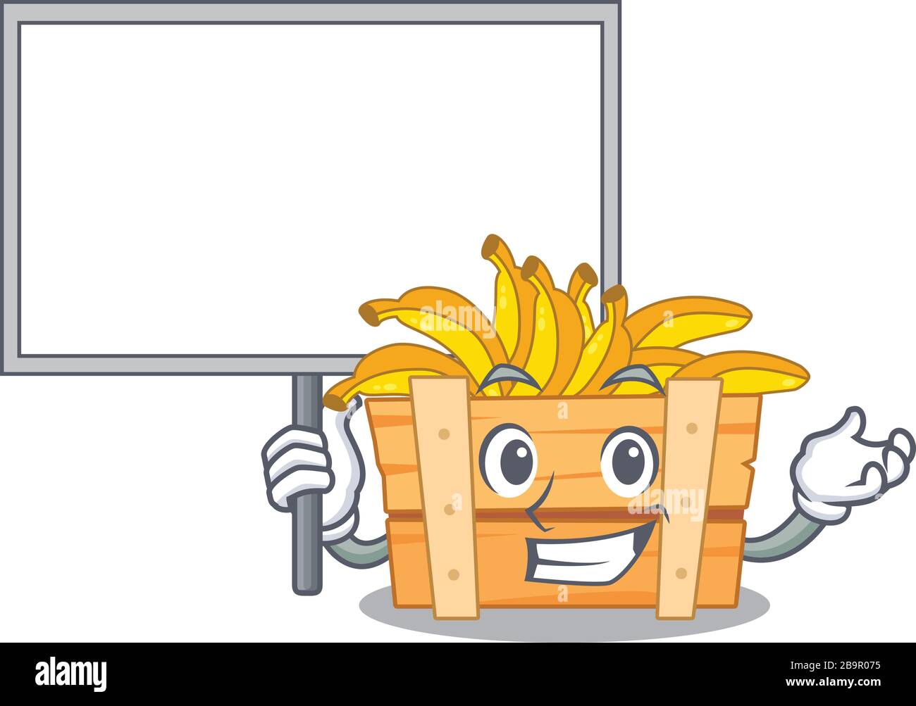 banana fruit box cute cartoon character bring a boardx Stock Vector ...