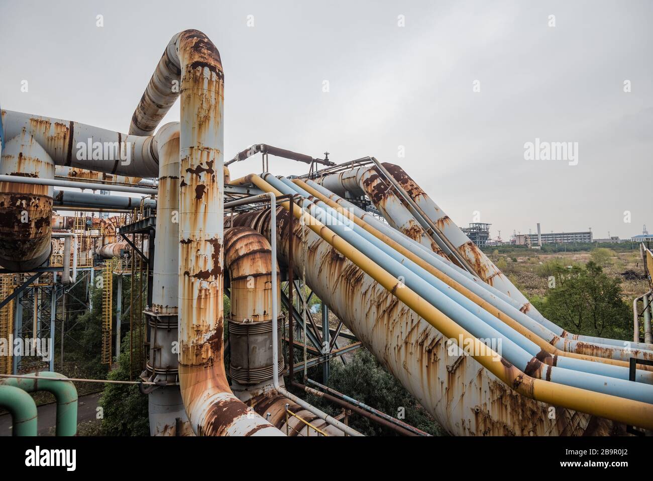 Industrial buildings in an abandoned factory Stock Photo - Alamy
