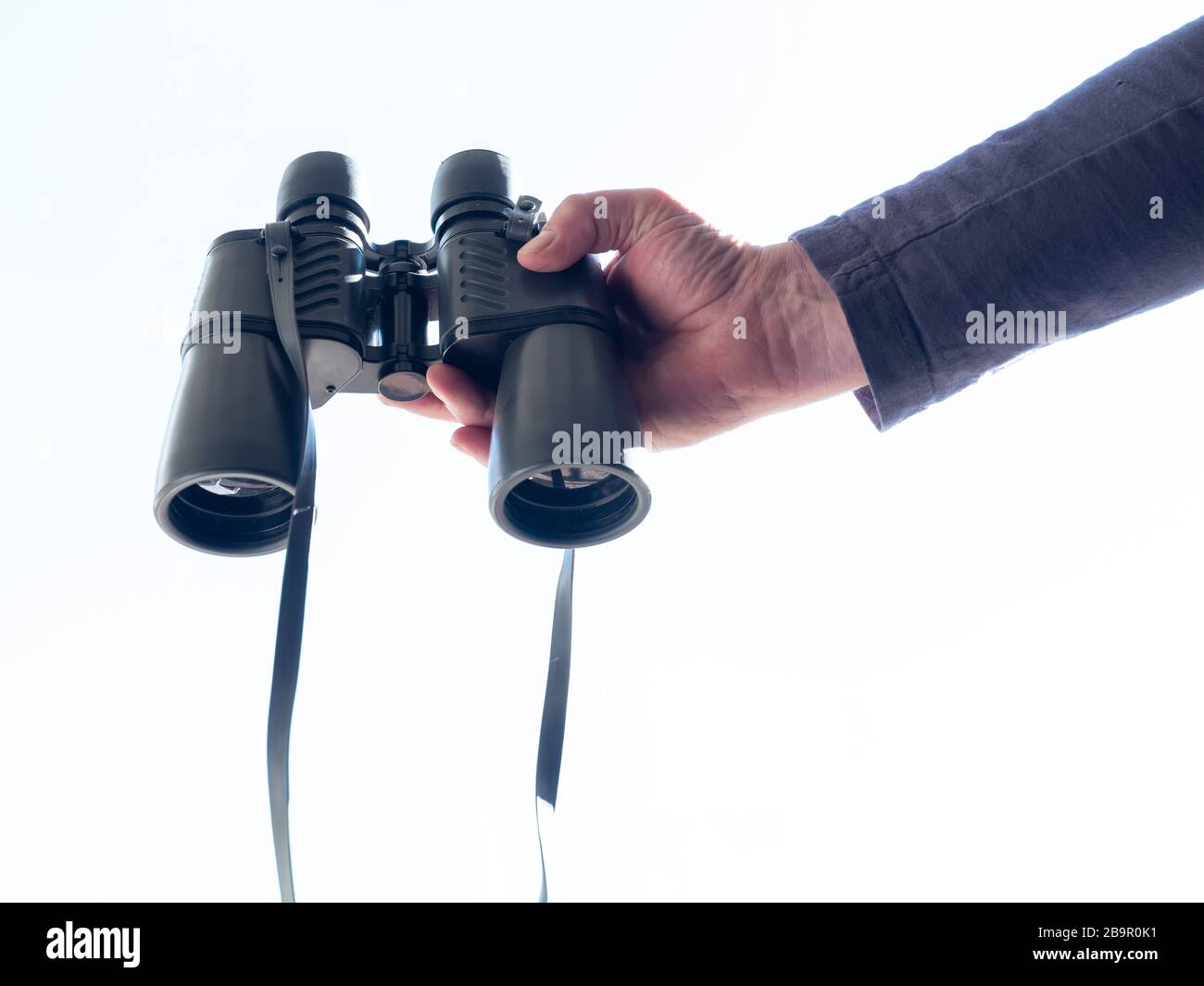 Portrait binocular man hands hi-res stock photography and images - Alamy