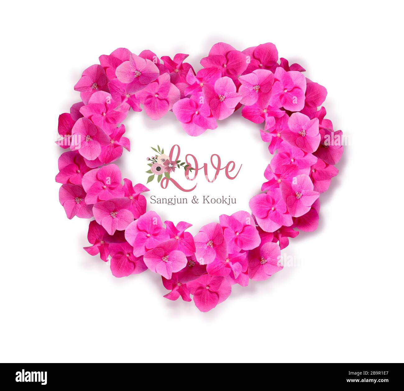 Hydrangea flower editable design Stock Photo - Alamy