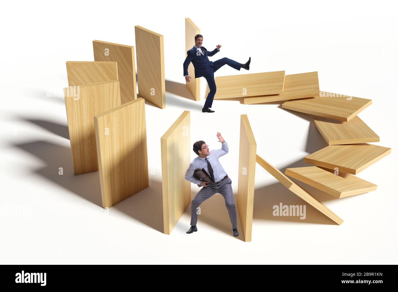 Domino toppling competition hi-res stock photography and images - Alamy